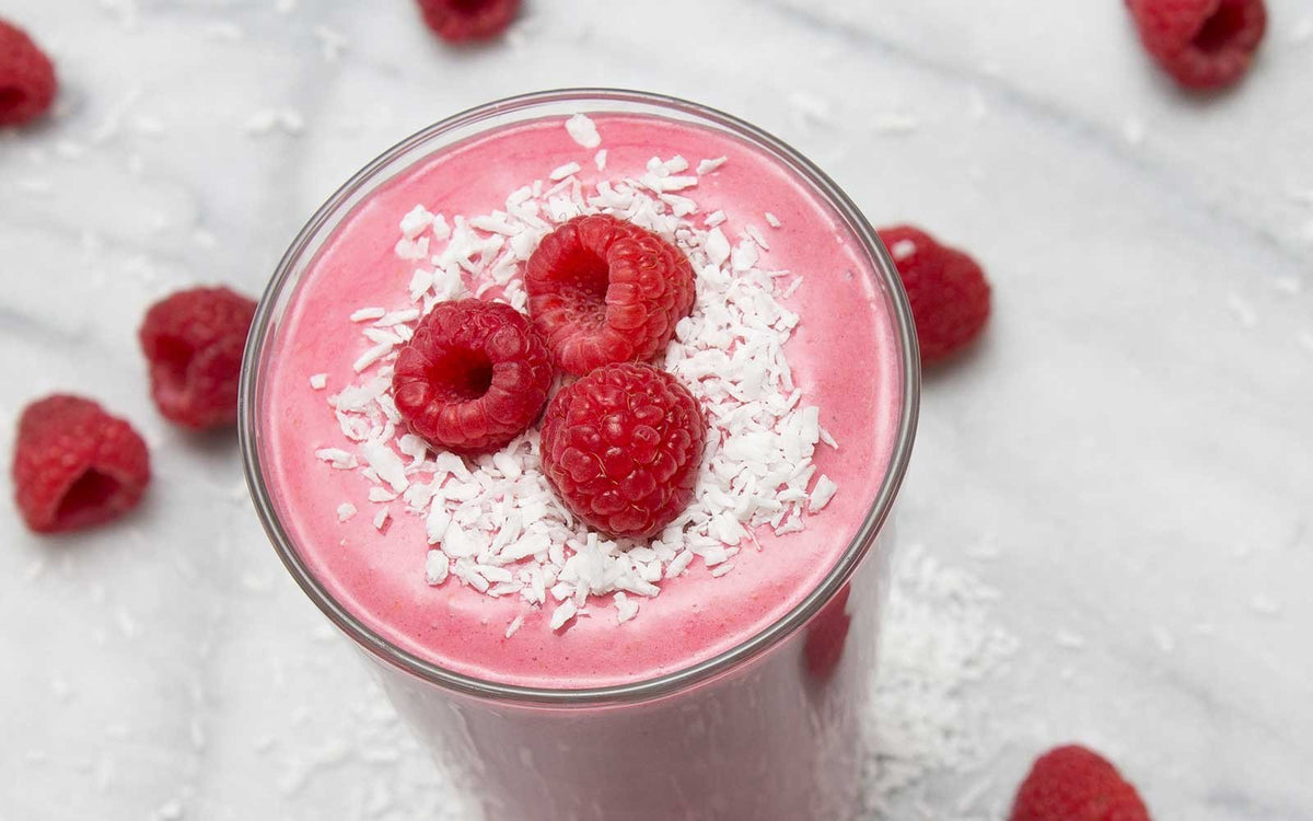 Raspberry Coconut Protein Smoothie Recipe - Nutracelle