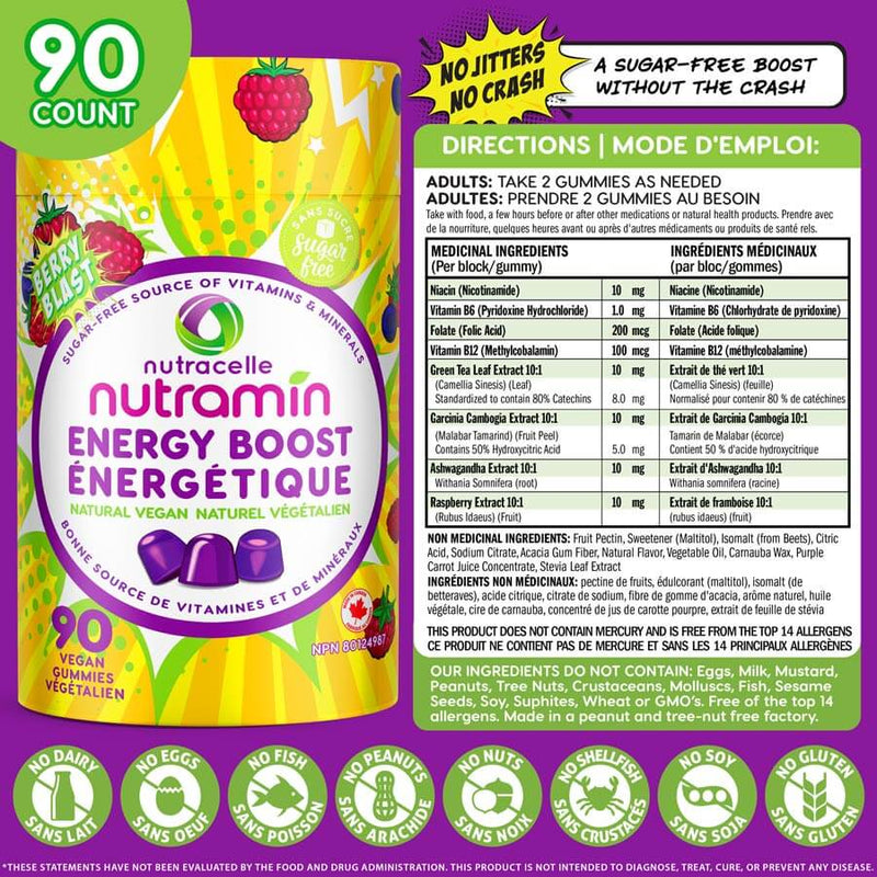 Nutramin Energy Boost Gummies 🇨🇦 - Nutracelle